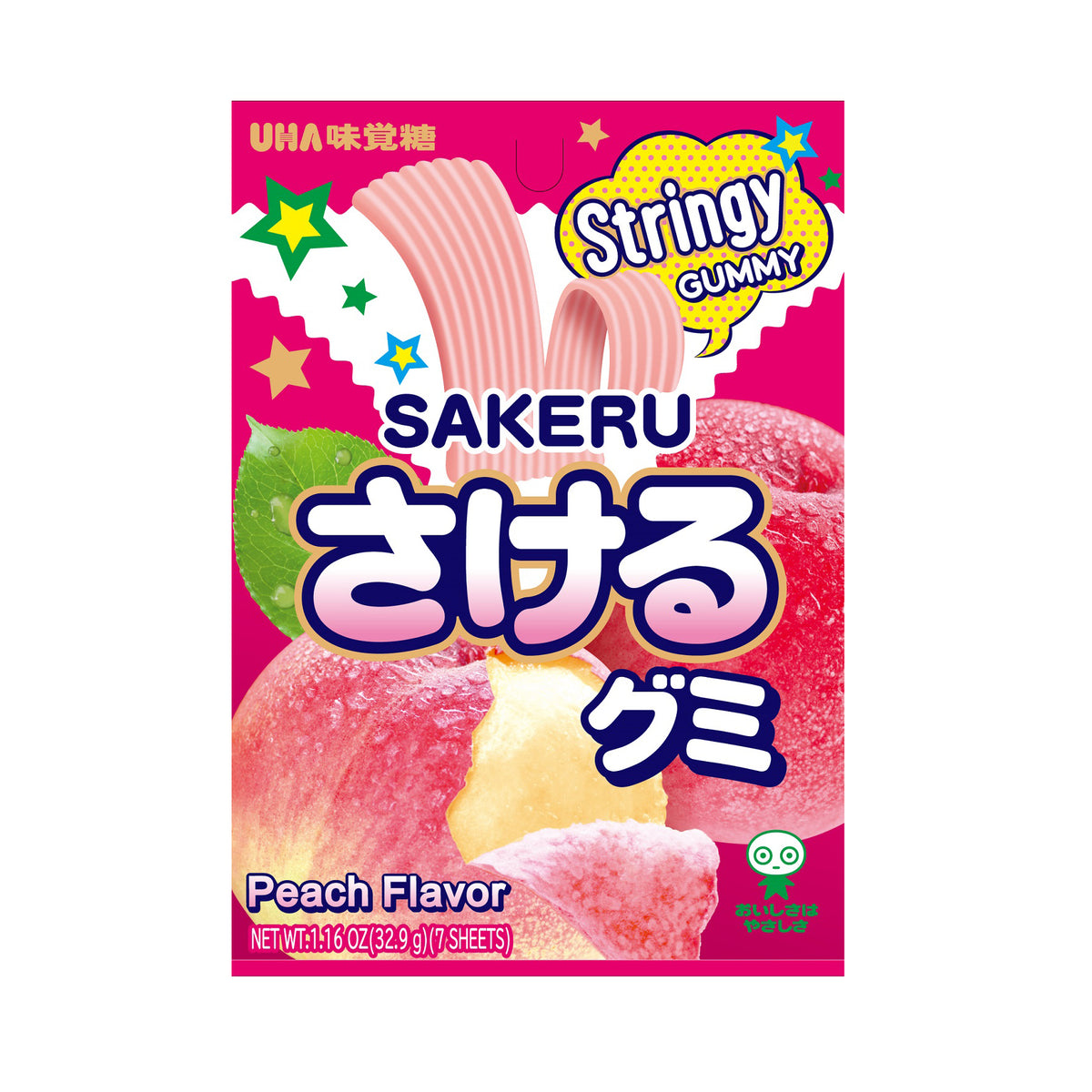 UHA Stringy Gummy Candy White Peach/32.9g – Davely's Asian Supermarket